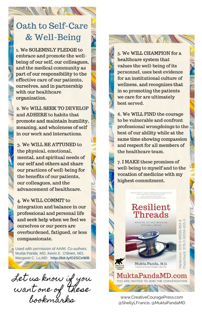 Oath to Self-Care and Well-Being – MUKTA PANDA, M.D.